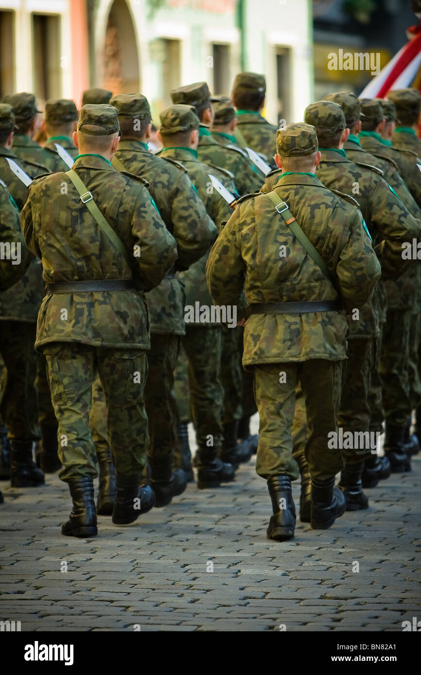 Soldiers march in formation Stock Photo - Alamy