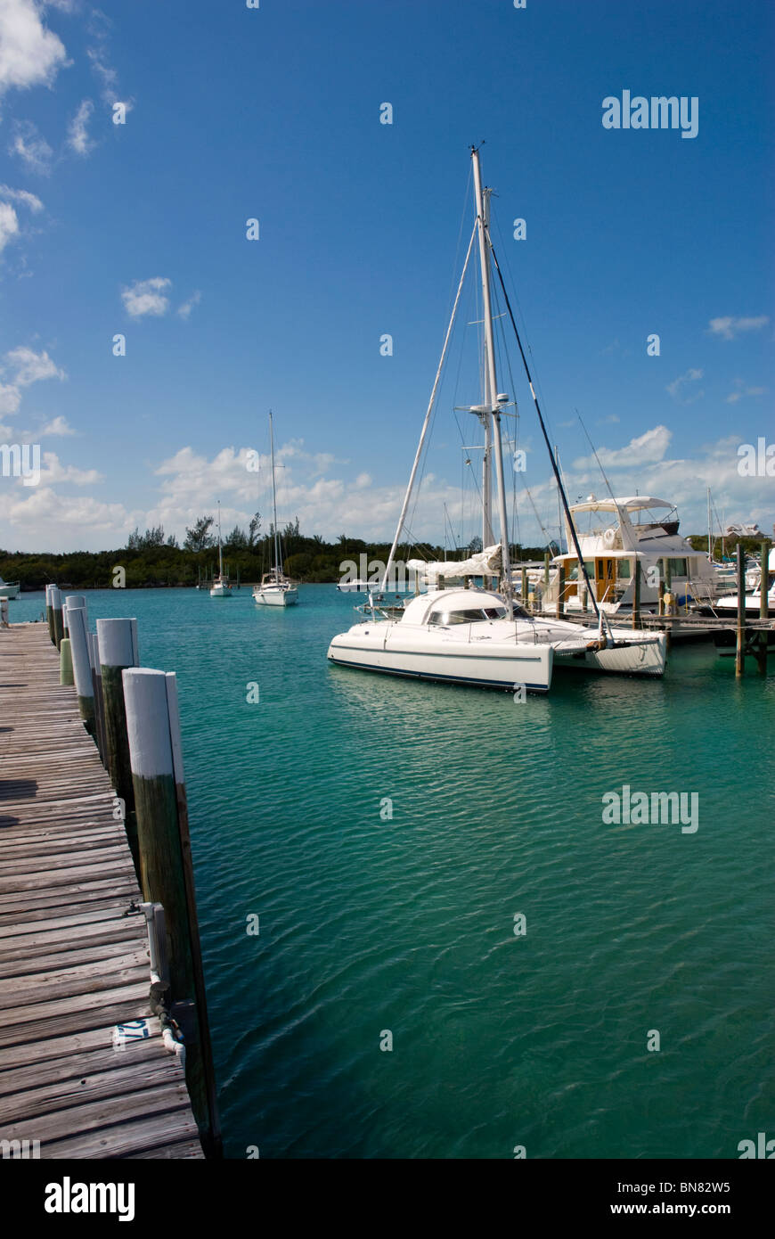Man O' War Cay Harbour, Man O' Way Cay, Abaco, Bahamas Stock Photo - Alamy