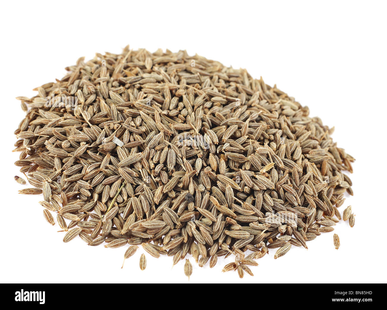 Spice caraway seed stack on white Stock Photo - Alamy