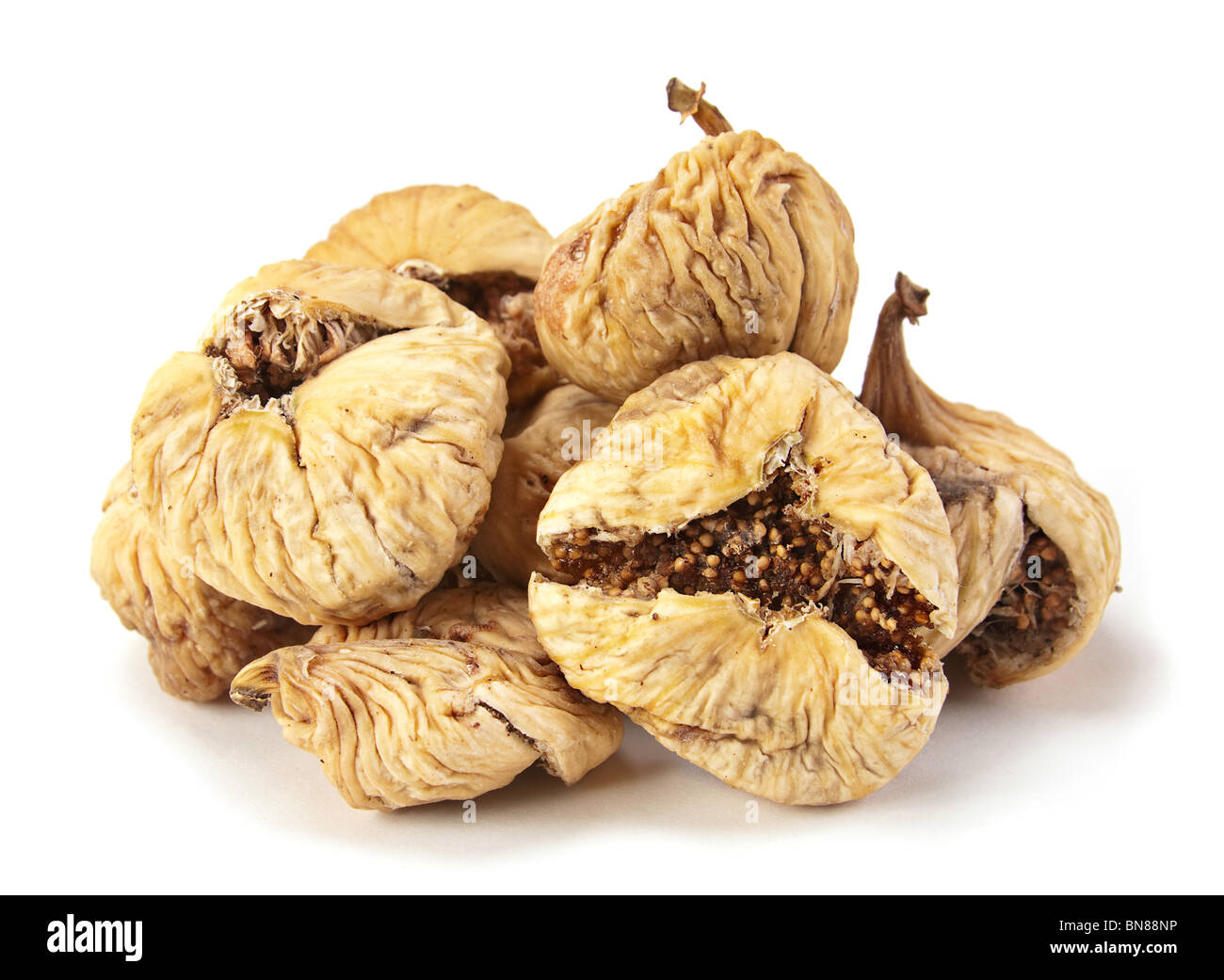 Dried fruit fig closeup on white background Stock Photo - Alamy