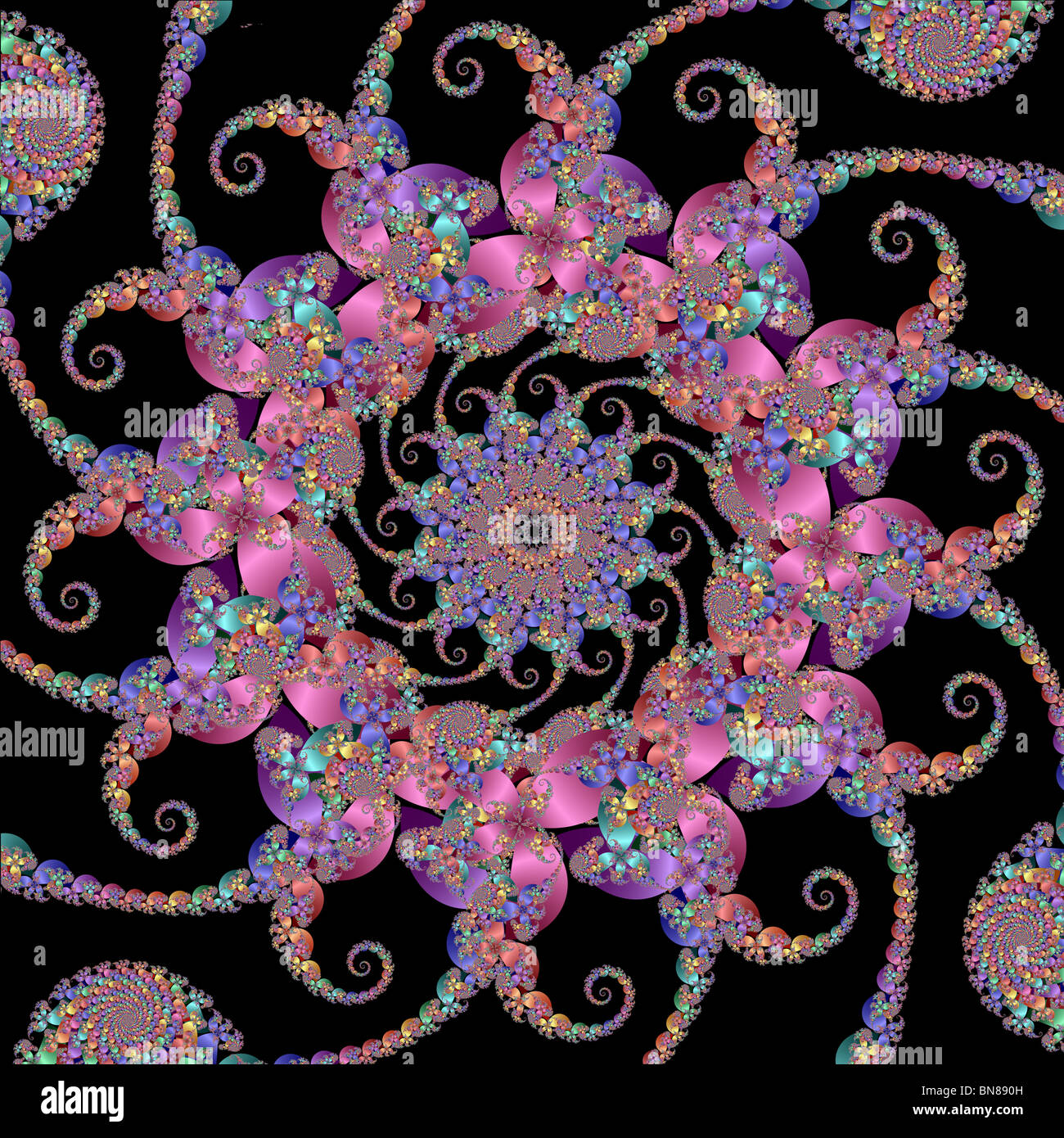 A pattern made using fractal design software Stock Photo - Alamy