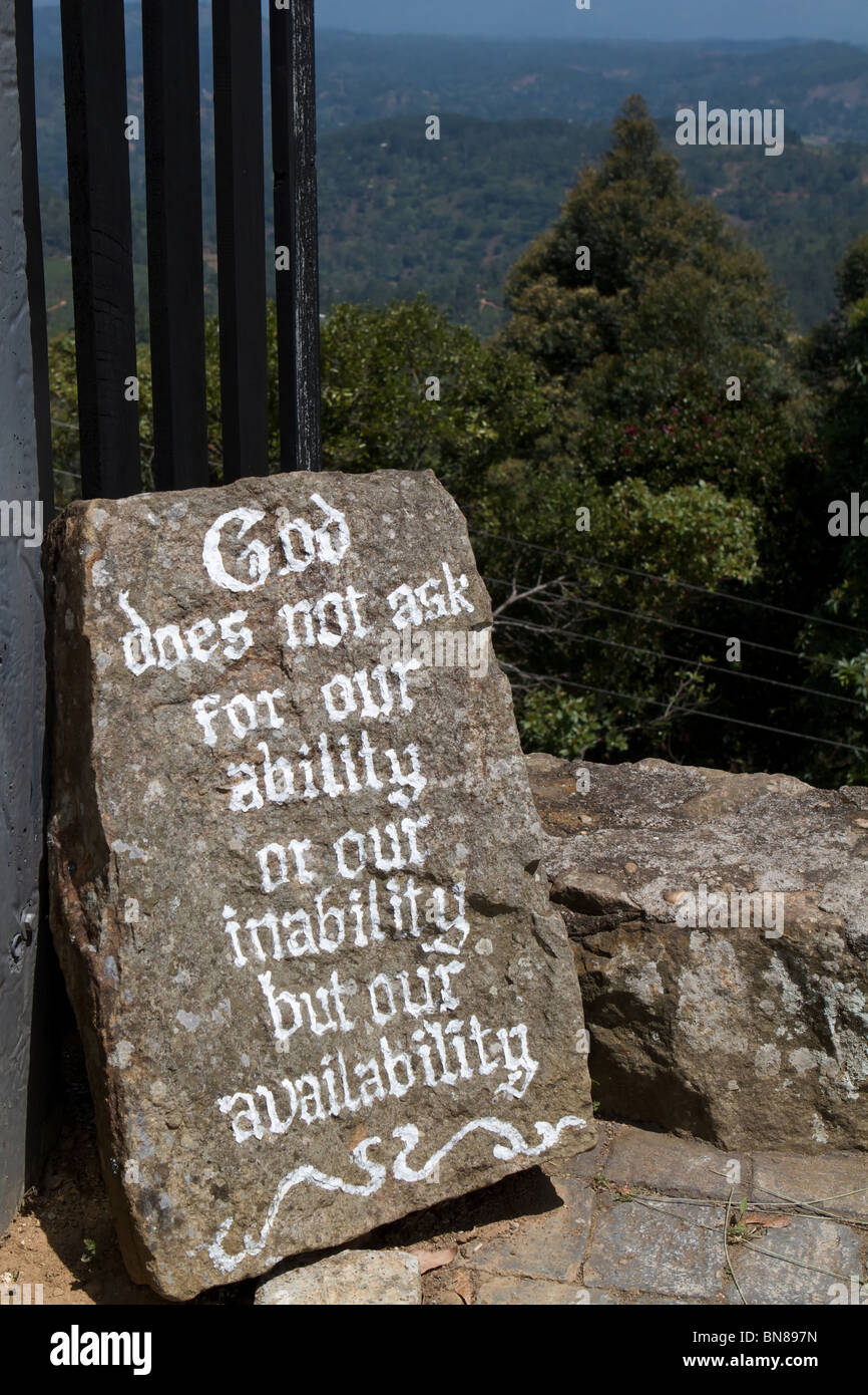 sign in adisham monastery, sri lanka Stock Photo - Alamy