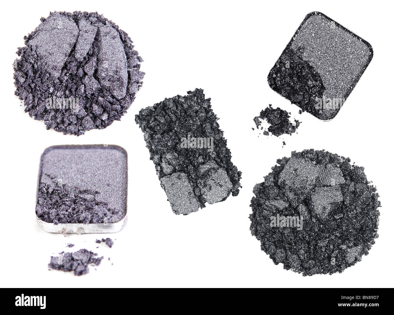 Set eye shadow broken isolated on white Stock Photo - Alamy
