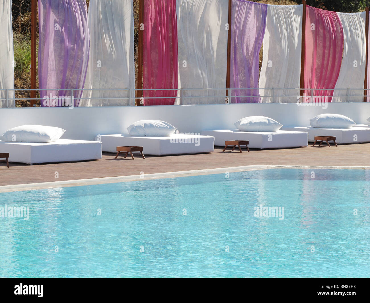 swimming pool of luxury summer resort hotel Stock Photo - Alamy