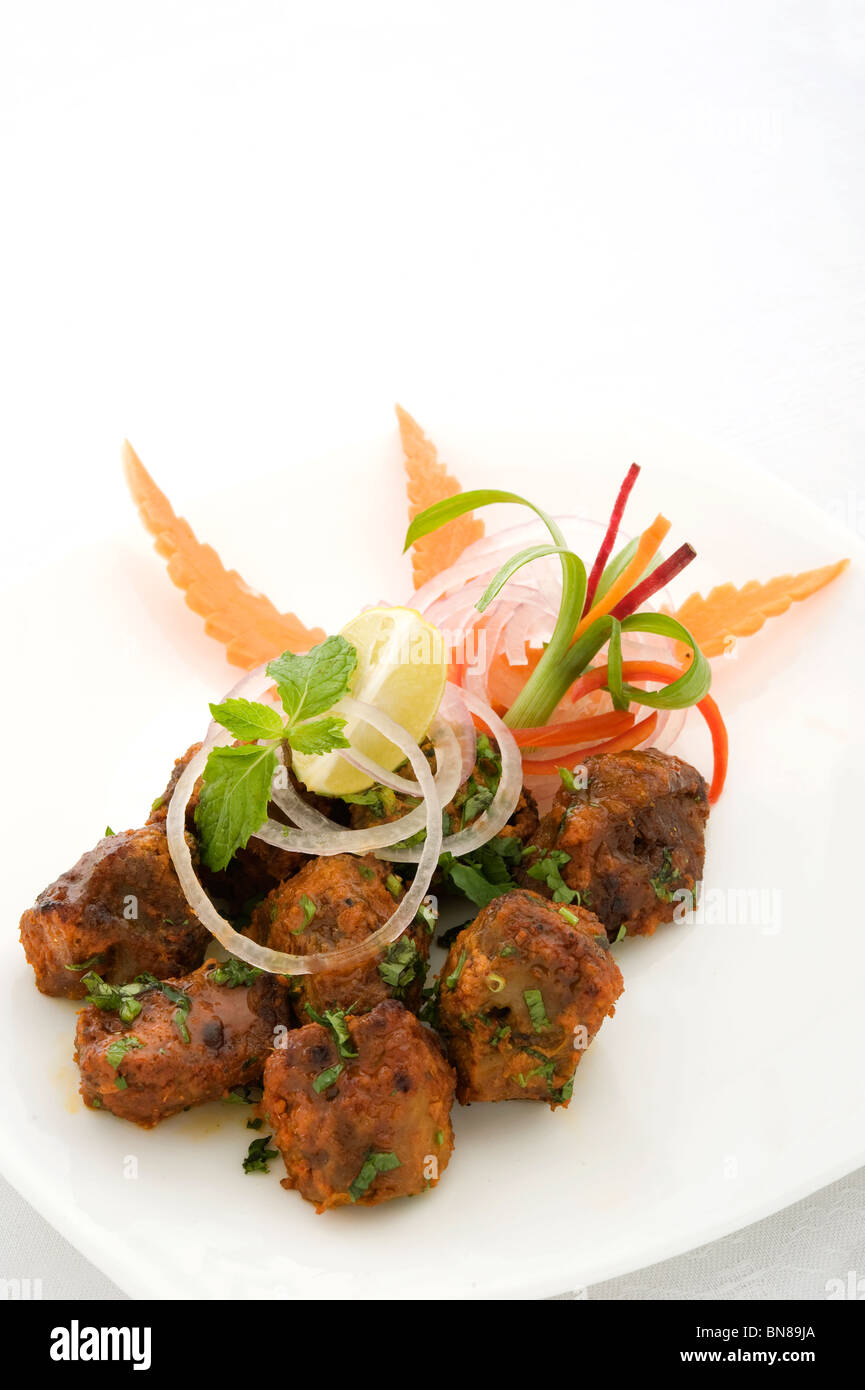 Mutton Boti Kebab - Tender morsels of kid lamb, marinated with ...