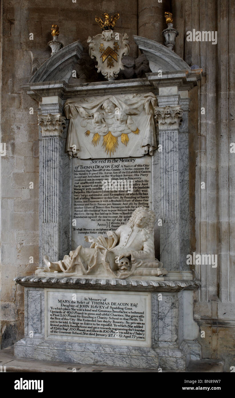 Thomas Deacon memorial, Peterborough Cathedral, Cambridgeshire, England ...