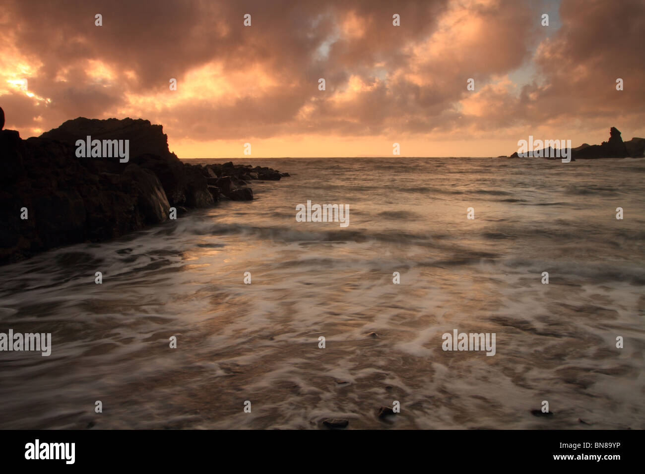 Hartland Quay, Sunset, North Devon, England, UK Stock Photo - Alamy