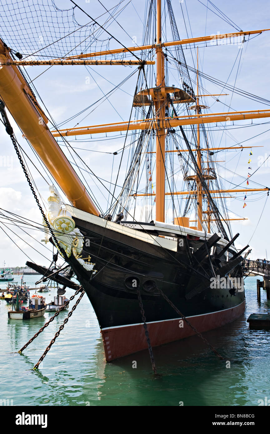 Royal Navy First Steam Powered Warship Docked at Portsmouth Historic ...