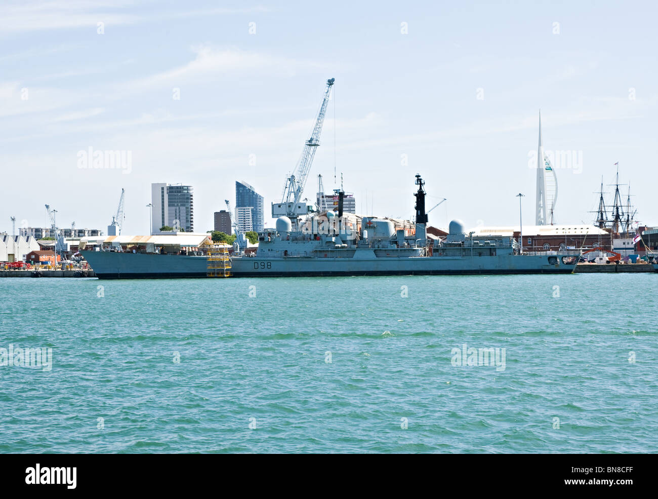British Royal Navy Sheffield Class Type 42 Destroyer HMS York D98 Under ...