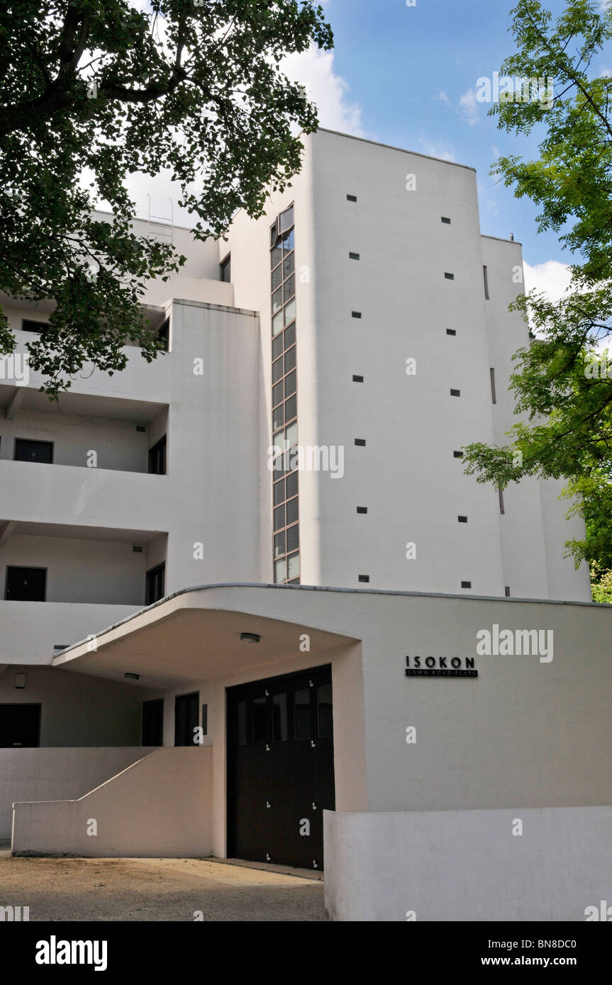 Isokon Flats, Lawn Road, Belsize Park, London 1933-34 Stock Photo - Alamy
