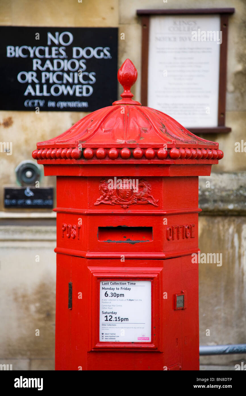 Victorian letterbox / pillarbox outside King's College, on King's ...
