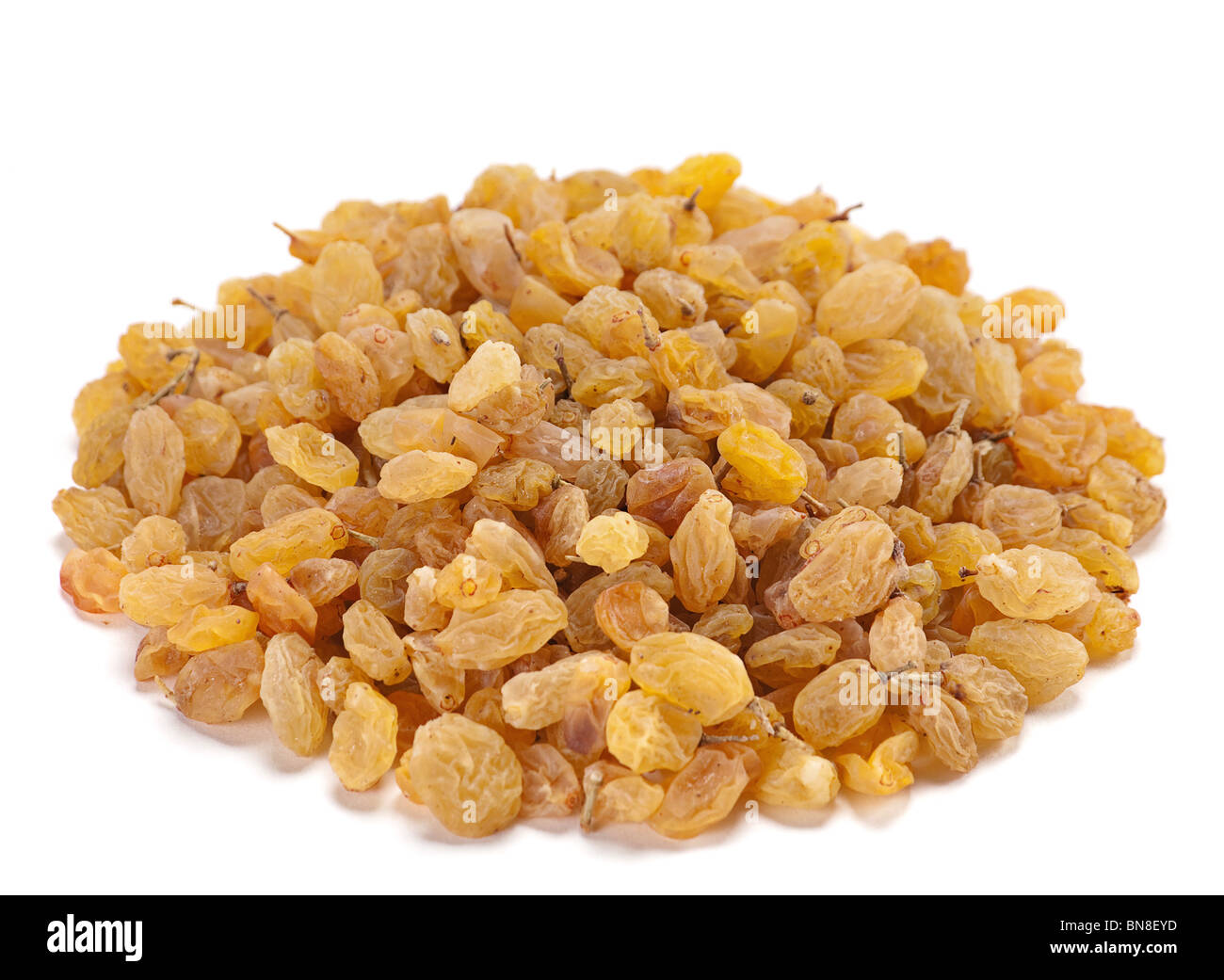 Yellow raisin dried fruit isolated on white Stock Photo - Alamy
