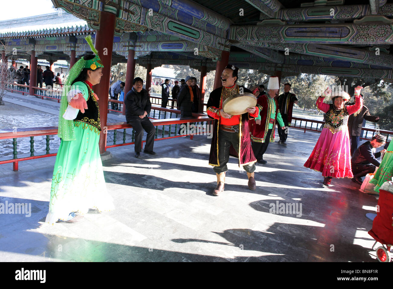 China, Beijing, The Forbidden City Temple of Heaven Traditional Dancers ...