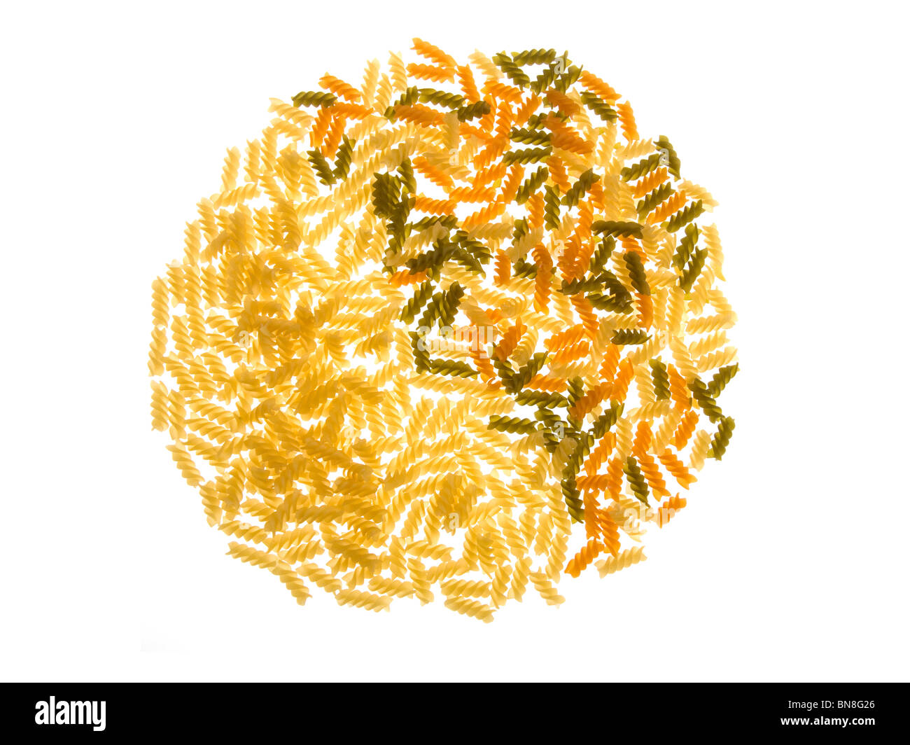 A circle of uncooked pasta isolated over with background Stock Photo ...
