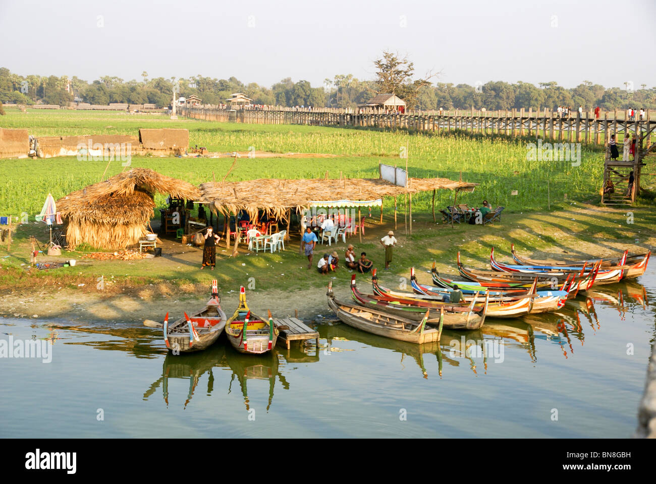 Myanmar, Innwa (Ava) ancient city, U Bein bridge Stock Photo - Alamy