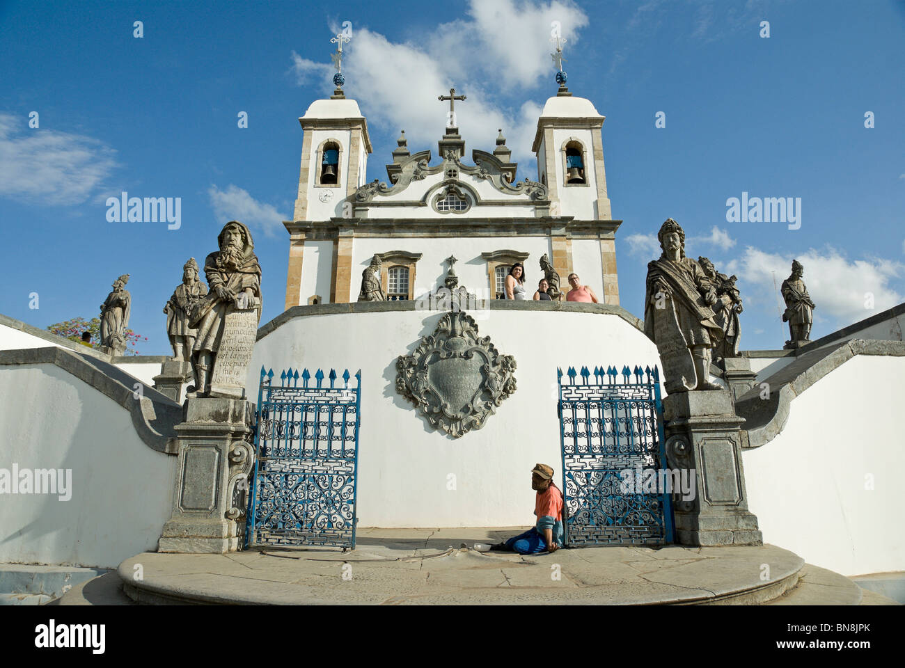 Basilica from the Santuário do Bom Jesus de Matosinhos, with the 12 ...