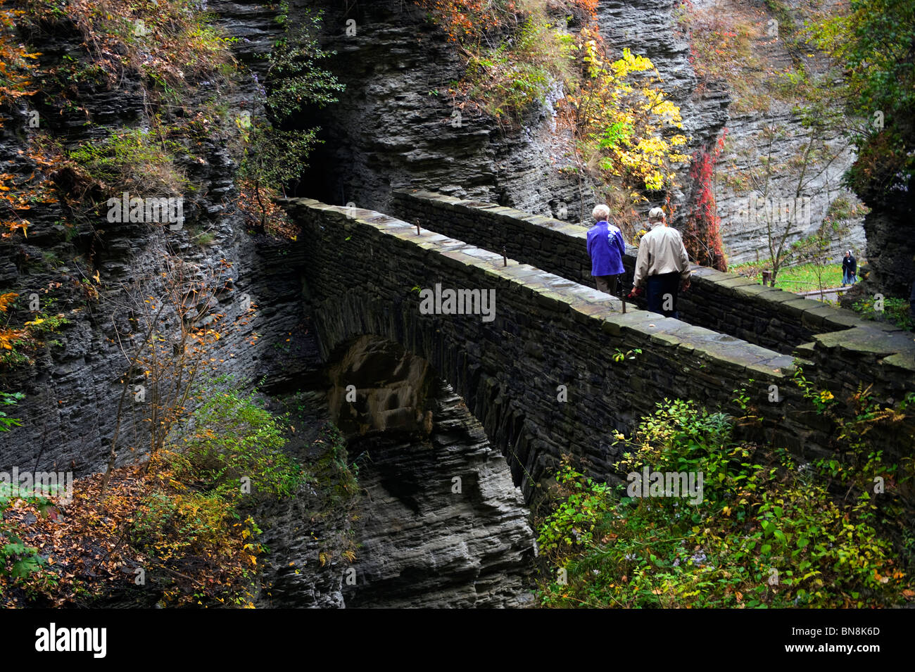 Sentry Bridge at Watkins Glen State Park Finger Lakes Region New York ...