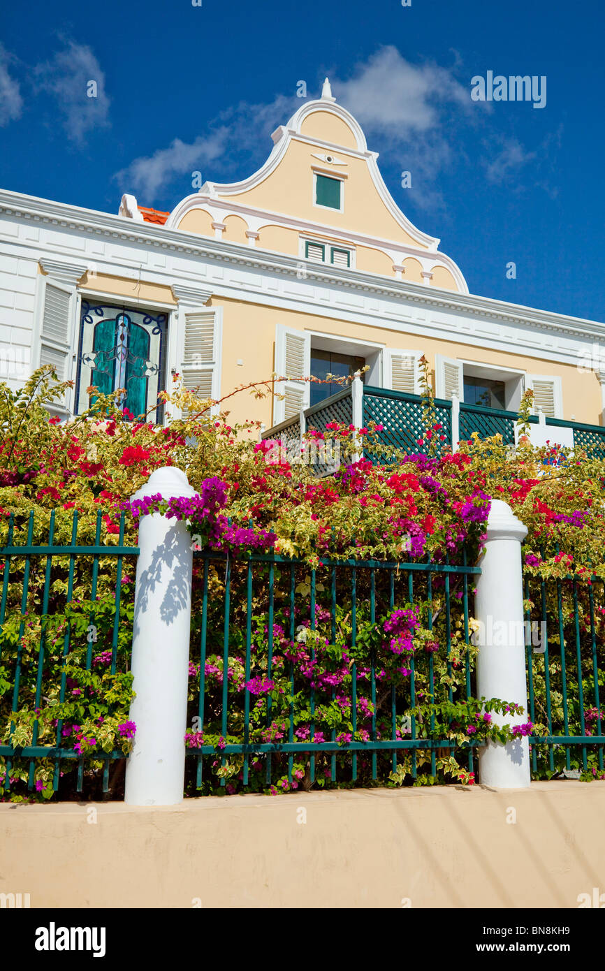 Dutch colonial architecture in Willemstad, Curacao, Netherland Antilles ...