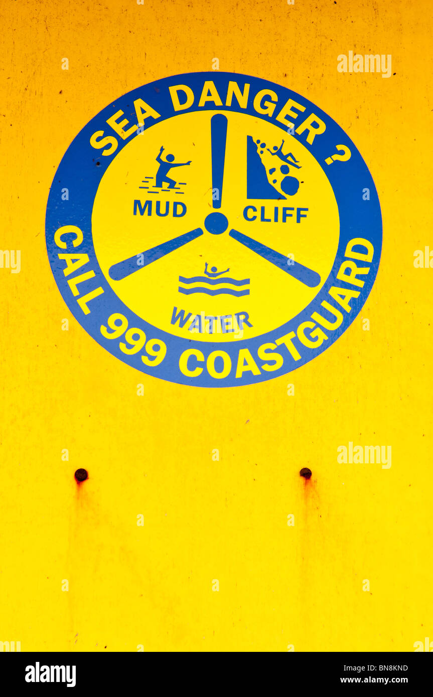 Coastguard danger sign hi-res stock photography and images - Alamy