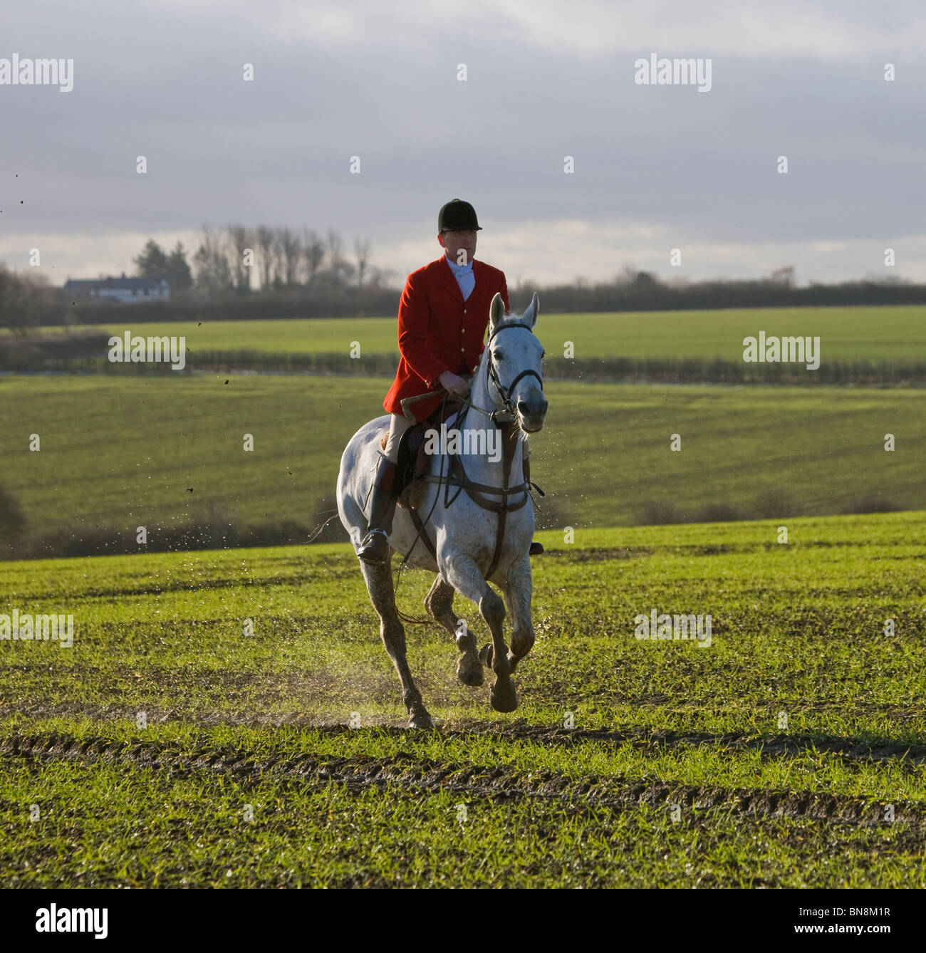 Hunt red Costume Tradition countryside england Stock Photo - Alamy