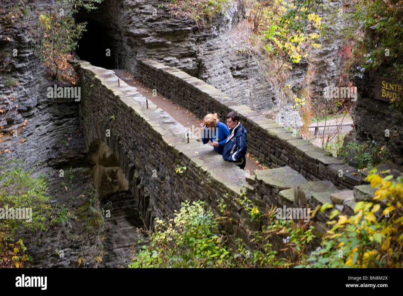Sentry Bridge at Watkins Glen State Park Finger Lakes Region New York ...