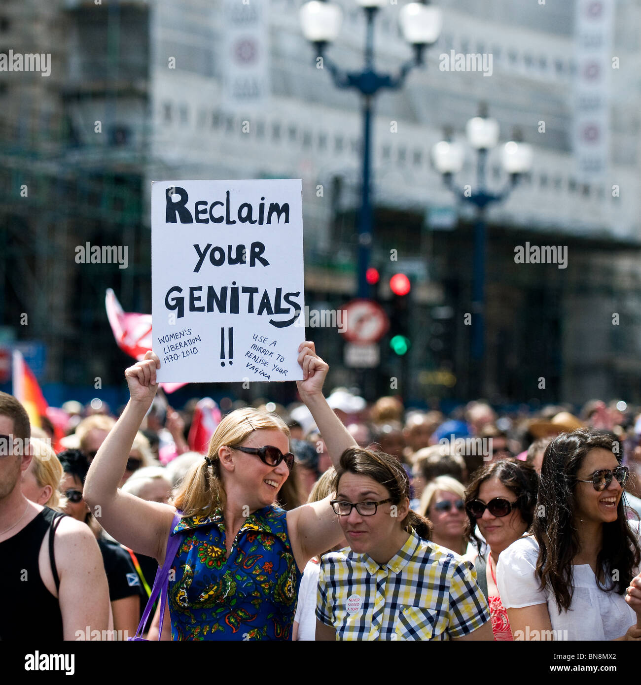 Gay pride march placard hi-res stock photography and images - Alamy