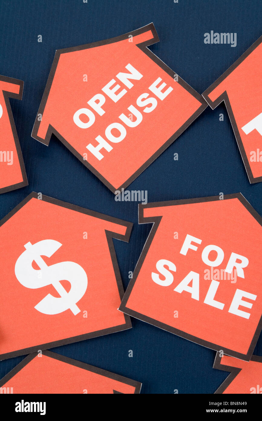 red home sign, Real Estate business Concept Stock Photo - Alamy