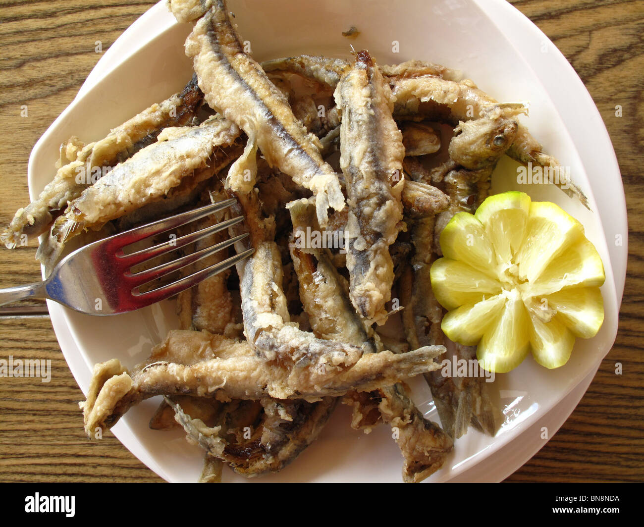 Fresh whitebait, classic spanish tapas Stock Photo - Alamy