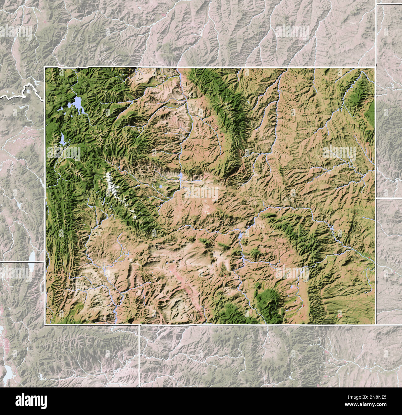 Wyoming state map hi-res stock photography and images - Alamy