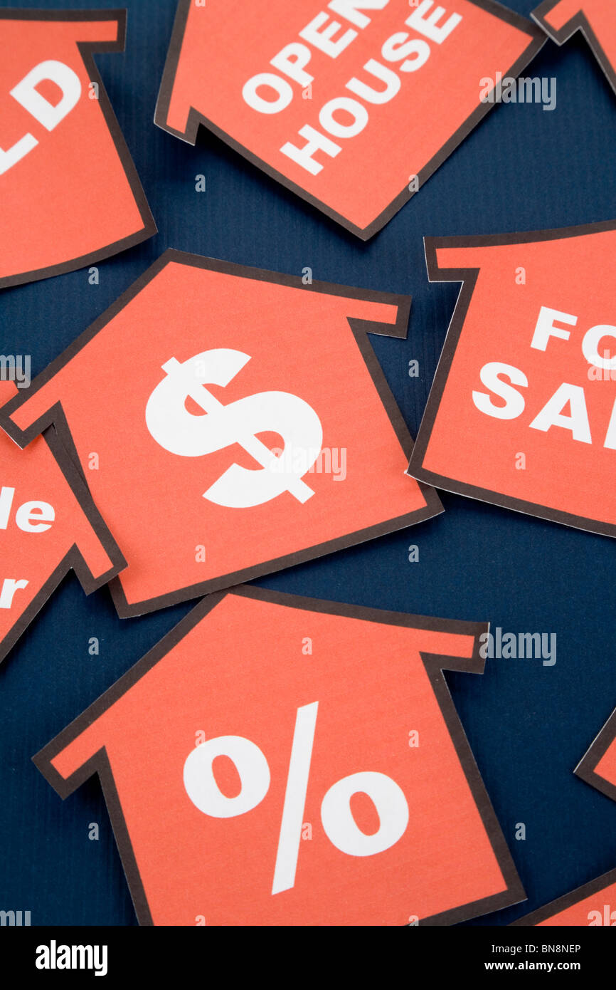 red home sign, Real Estate business Concept Stock Photo - Alamy