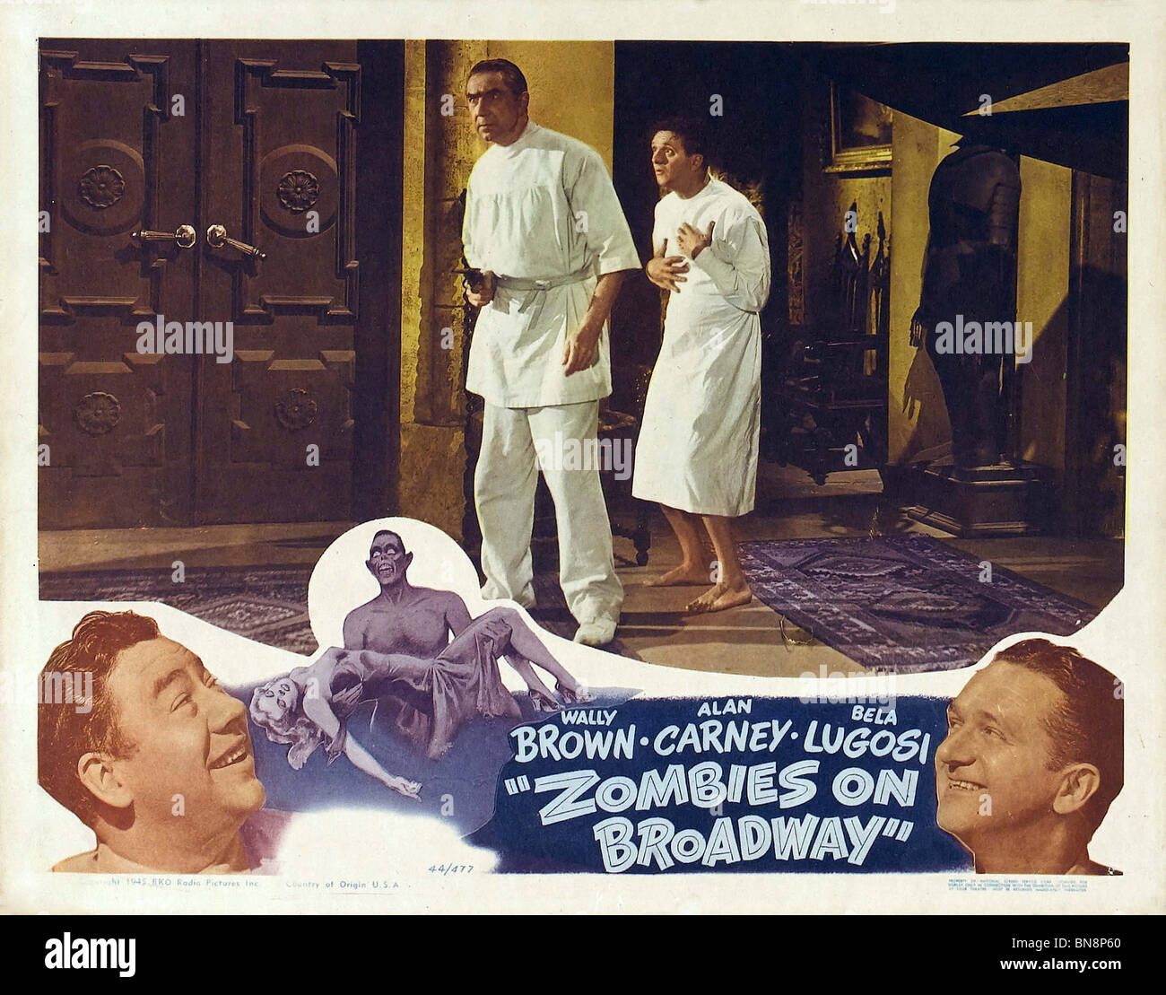 ZOMBIES ON BROADWAY (1945) WALLY BROWN, ALAN CARNEY, BELA LUGOSI GORDAN ...