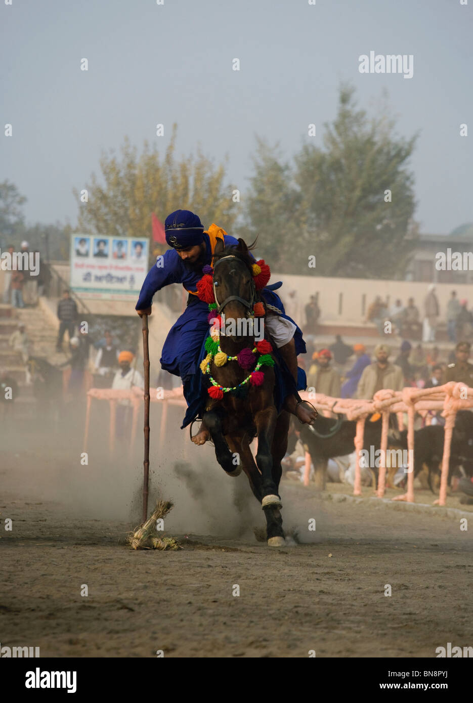 Horse India Muktsar Nihang Sikh mounter warrior Stock Photo - Alamy