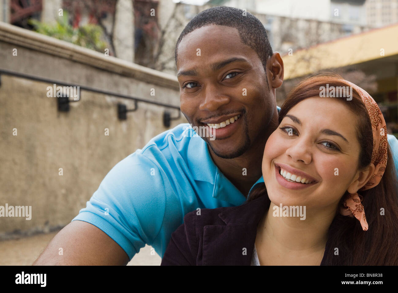 Couple smiling together Stock Photo - Alamy