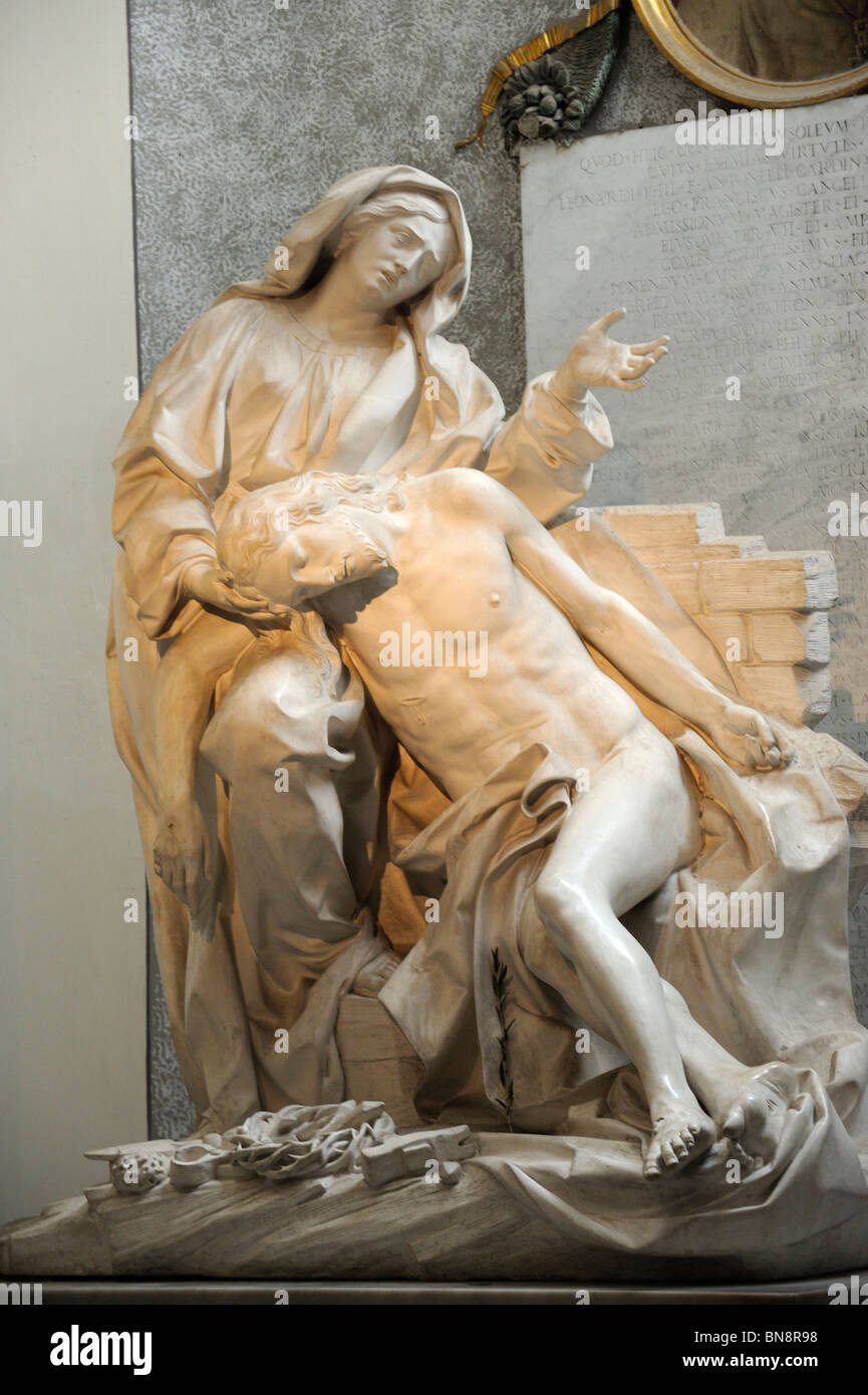 A statue of Jesus with his mother Mary in San Giovani in Lateran, Rome ...