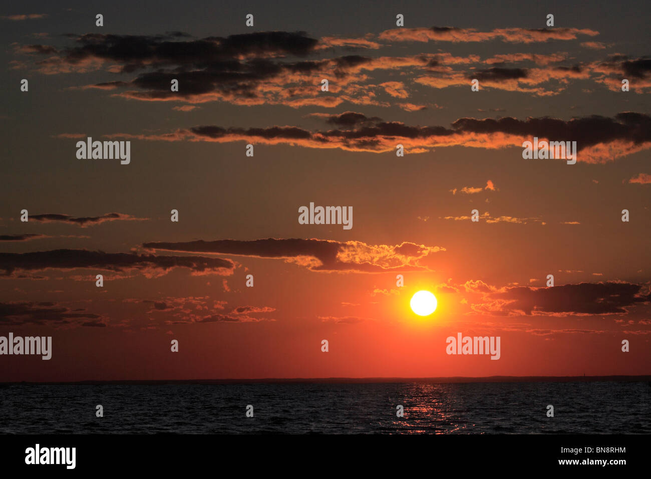 Sunset Long Island NY Stock Photo - Alamy