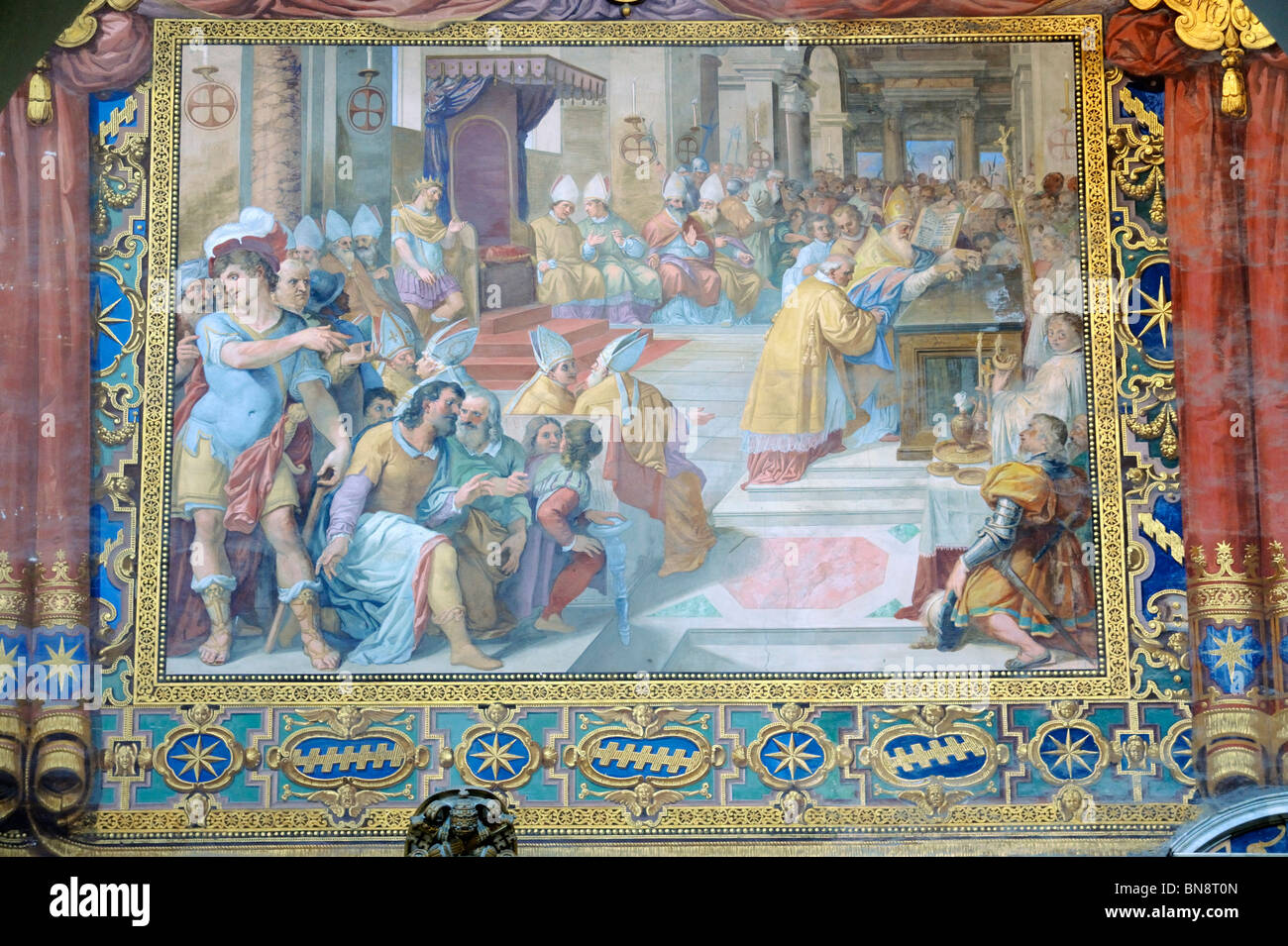 A painting in San Giovani in Lateran in Rome Stock Photo - Alamy