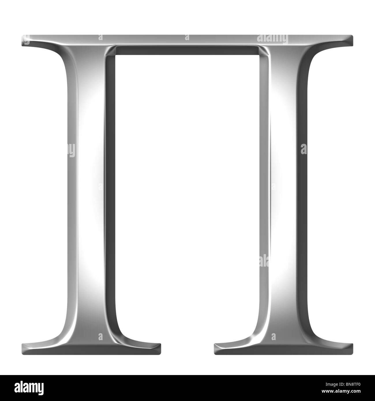 3d silver Greek letter Pi Stock Photo - Alamy