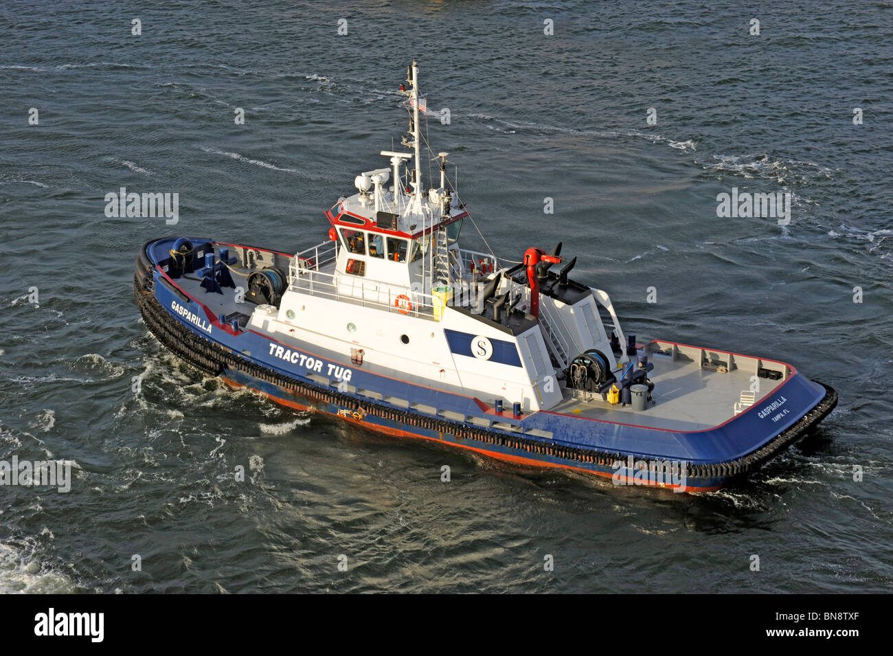 Tugboat in Tampa Bay Florida waterway harbor channel Stock Photo - Alamy