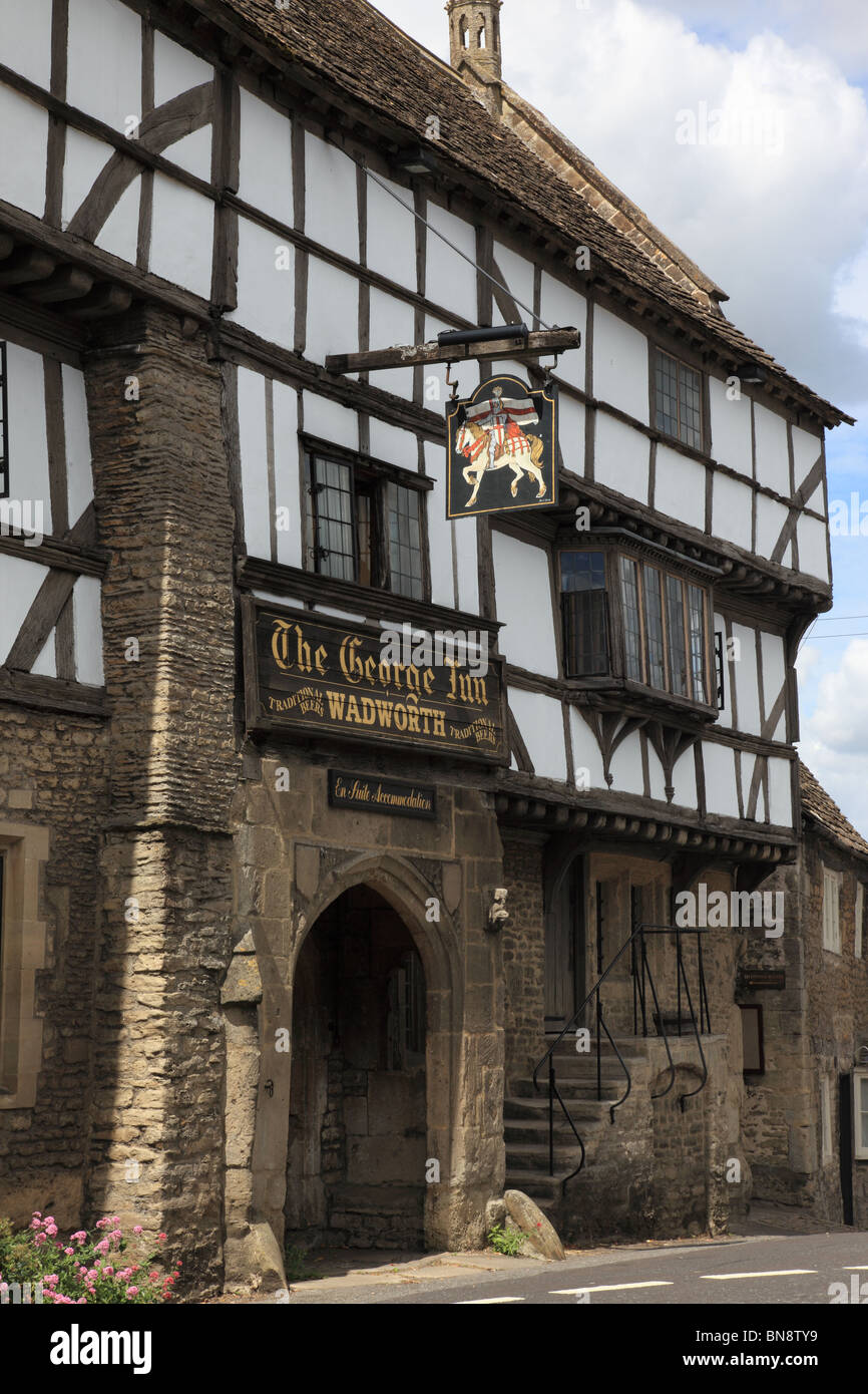 The George Inn, Norton St Philip, Somerset, England, UK Stock Photo - Alamy