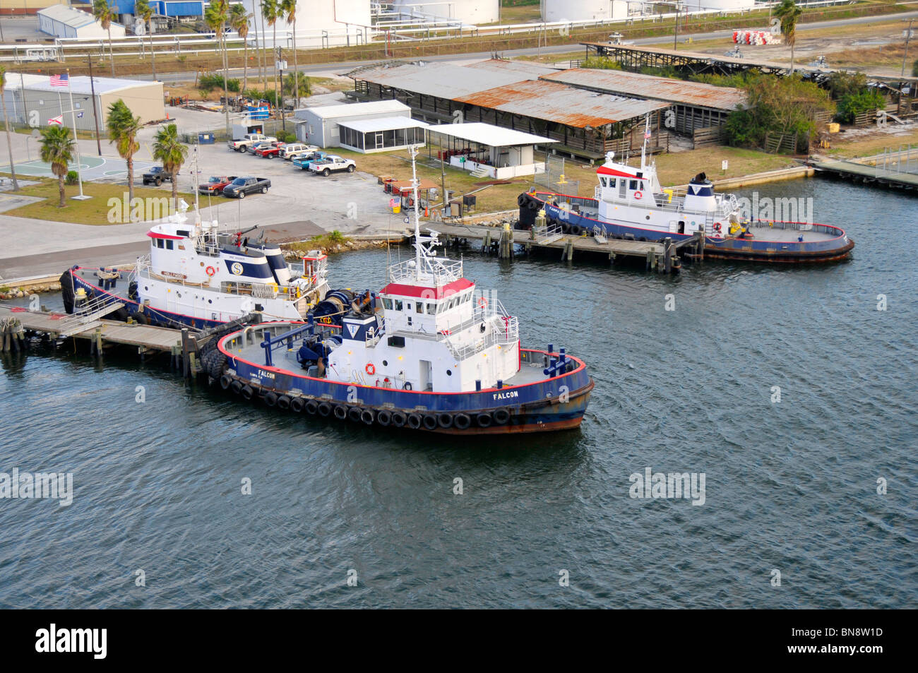 Tampa Bay Florida shipping waterway harbor channel Stock Photo - Alamy