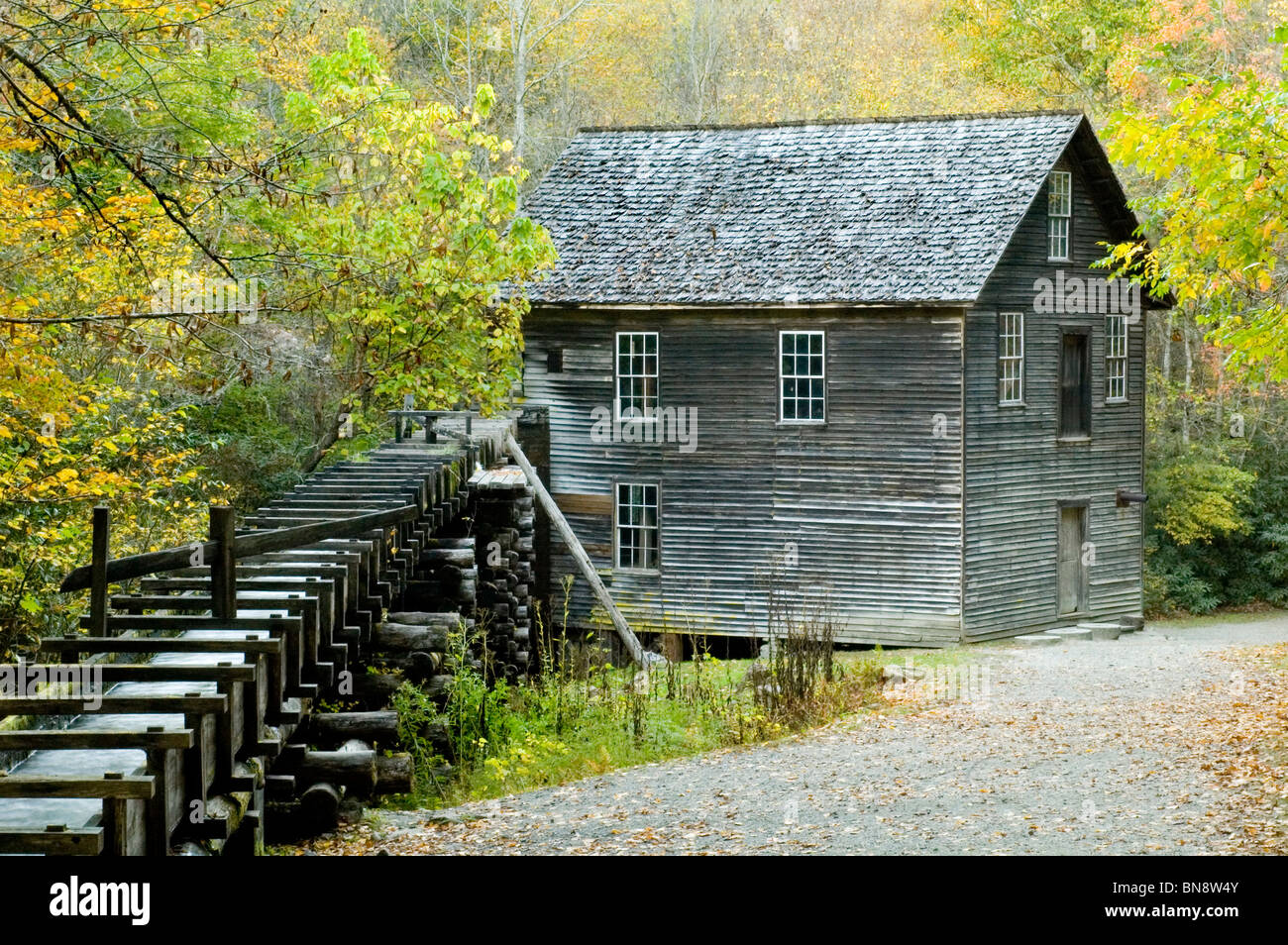Old weathered wooden water mill hi-res stock photography and images - Alamy