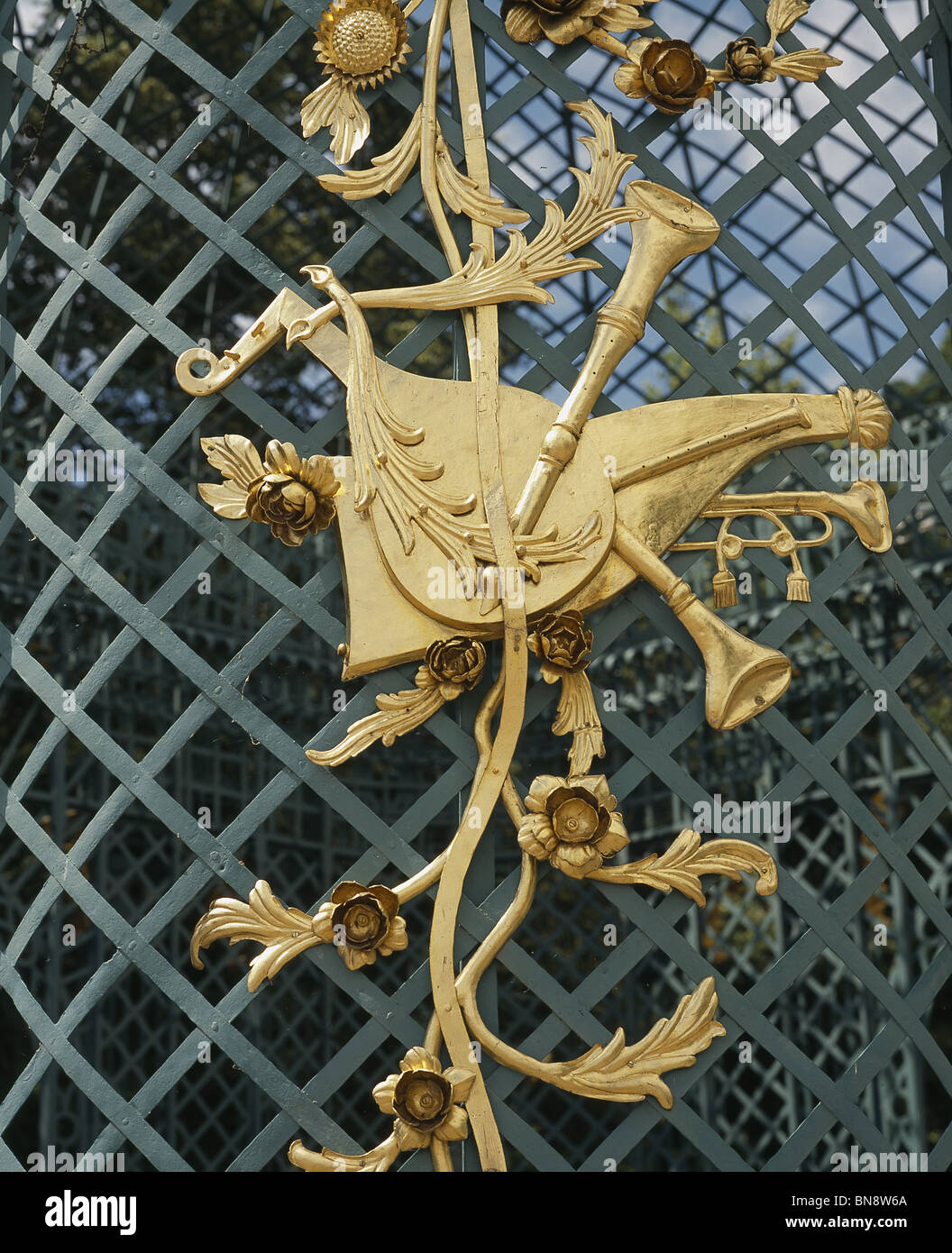 Potsdam: Sans Souci Musical Instruments Stock Photo - Alamy