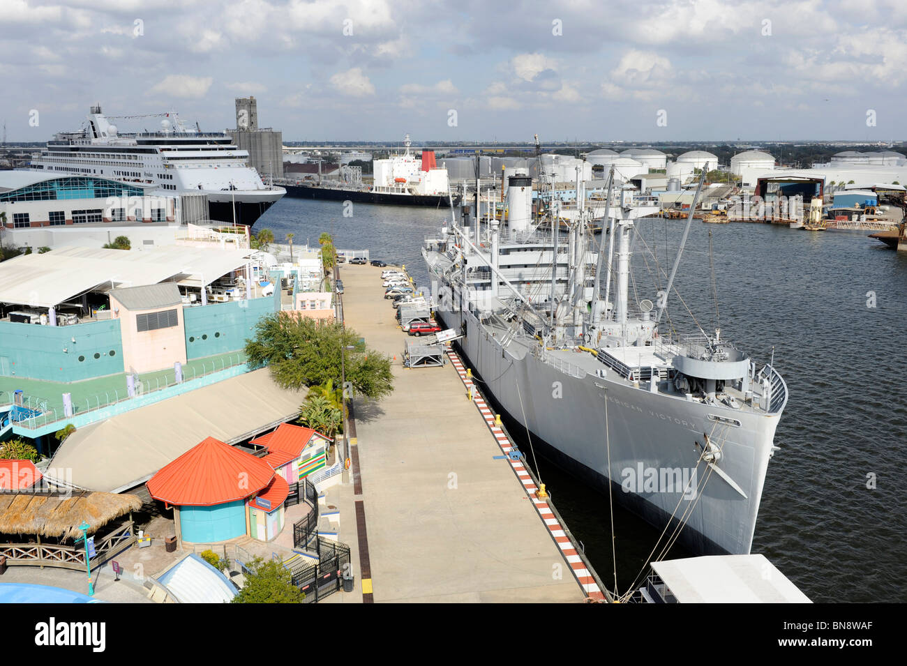 Tampa Bay Florida shipping waterway harbor channel Stock Photo - Alamy