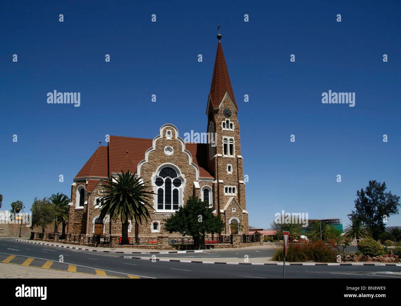 german looking church in WIndhoek, Namibia Stock Photo - Alamy