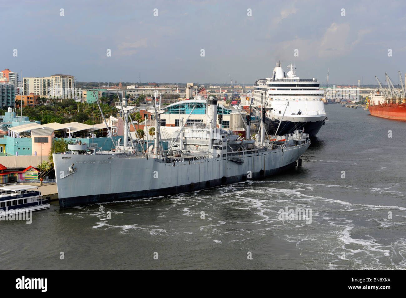 Tampa Bay Florida shipping waterway harbor channel Stock Photo - Alamy