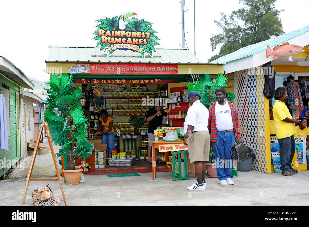 Shopping area for Caribbean Cruise ship in Belize City Belize Central ...