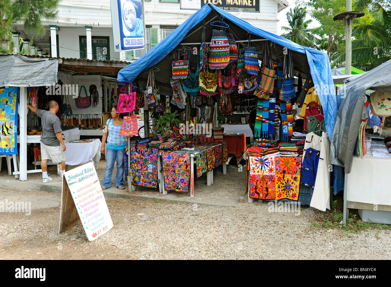 Shopping area for Caribbean Cruise ship in Belize City Belize Central ...
