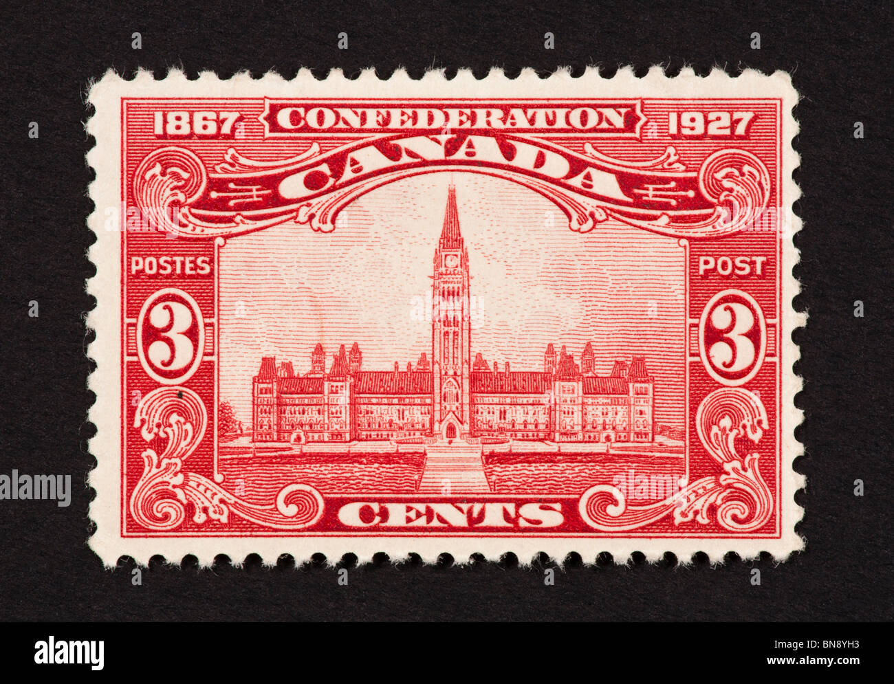 Postage stamp from Canada depicting the Parliament Building in Ottawa ...
