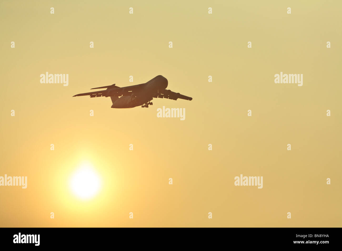 United States Air Force cargo plane at sunset Stock Photo - Alamy