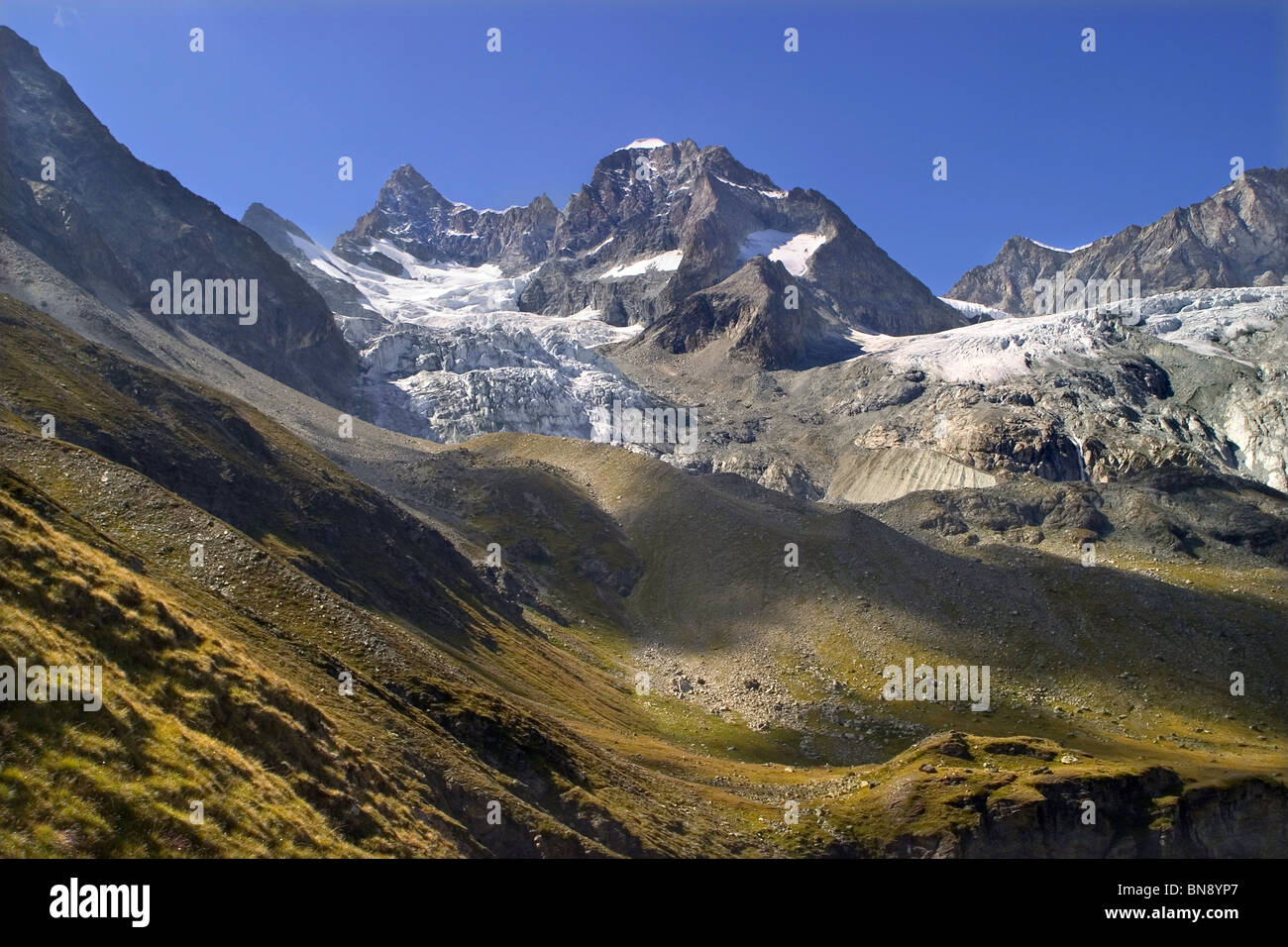 Alps peaks in switzerland by Zermatt Stock Photo - Alamy